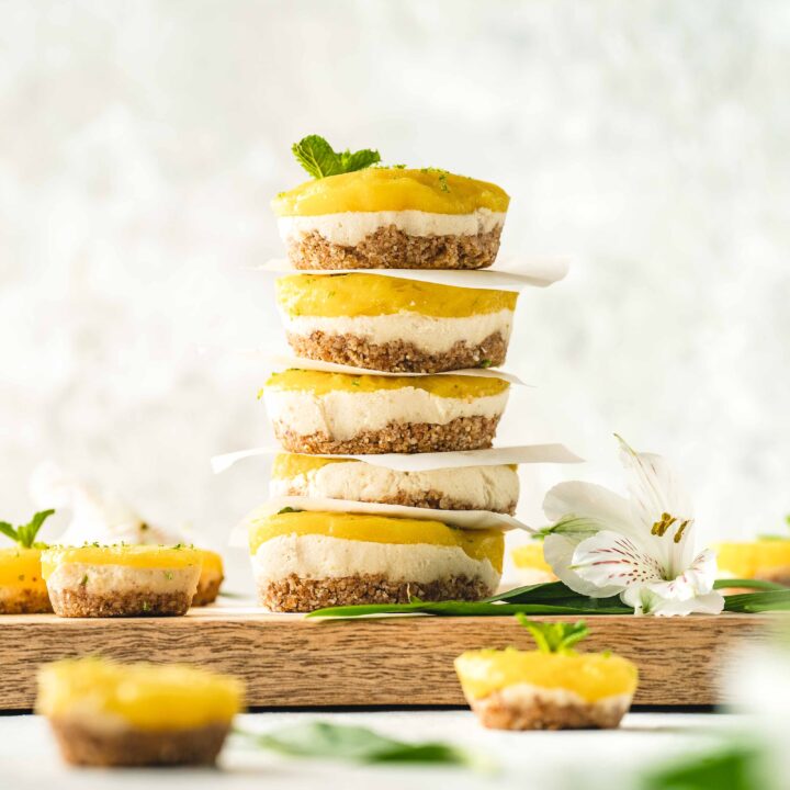 How to Make Mini Mango Cheesecake (No-Bake, Vegan, Easy) - Living in Flux