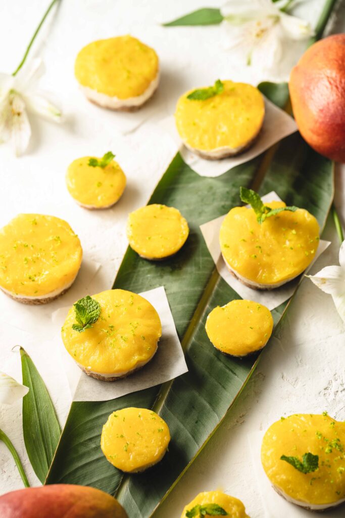 How to Make Mini Mango Cheesecake (No-Bake, Vegan, Easy) - Living in Flux